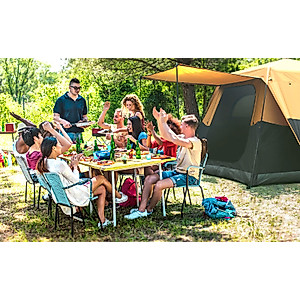 Oileus Instant Camping Tent - 4/6/8 Person Cabin Tent Quick setup, Double Layer with Waterproof & Windproof Tent, Family Camping, Hiking tent with Carry Bag, 5 mesh windows Upgraded Ventilation