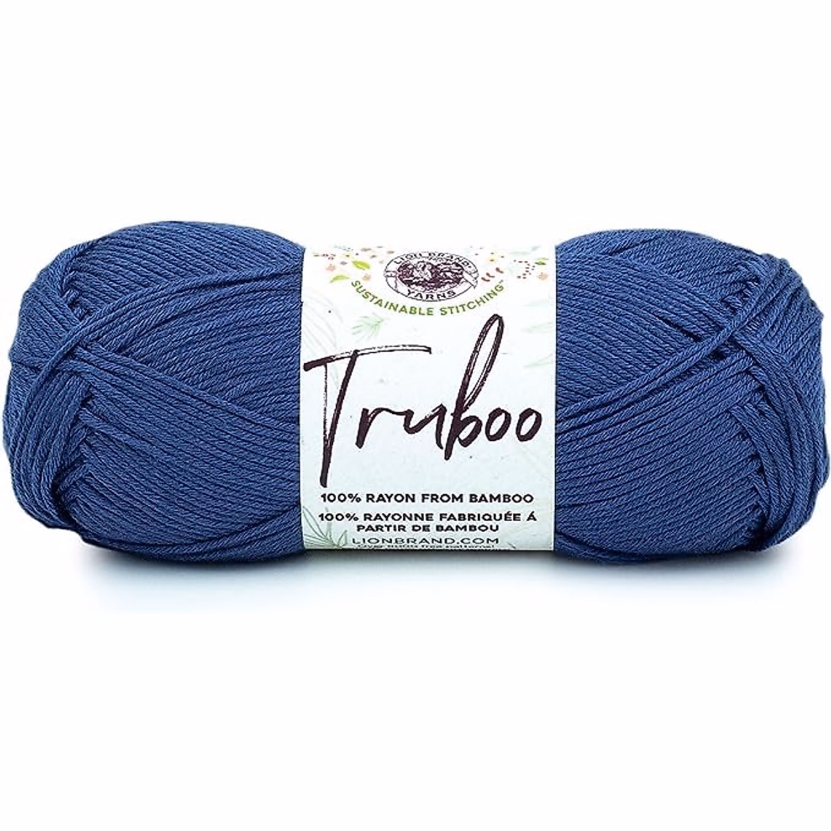 Lion Brand Yarn - Truboo - 6 Pack Assortment with Needle Gauge (Deep Waters)