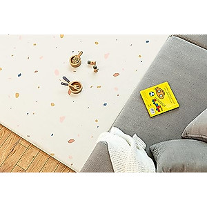 Parklon LaPure Soft Cushioned Baby Play Mat (Jelly Terrazzo + Sage Beige, One-Piece, Reversible, Water Resistant, Large)