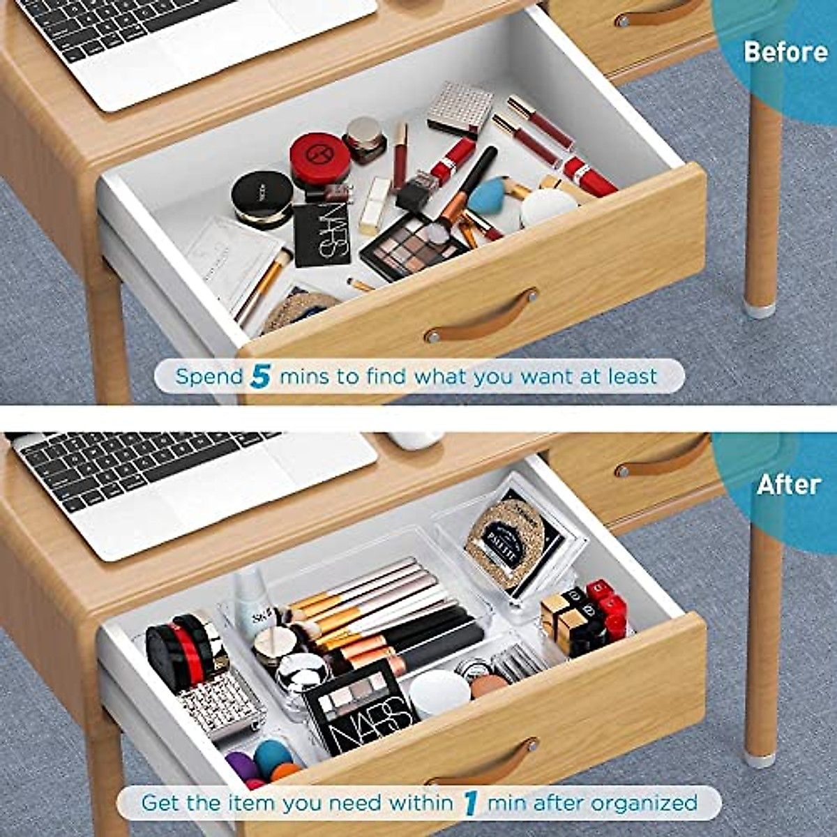 Kootek 37 Pcs Desk Drawer Organizer