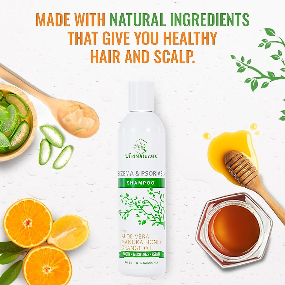 Psoriasis Shampoo for Dry Scalp Care - Anti Dandruff - Gentle Hydrating Shampoo for Itchy Scalp Treatment