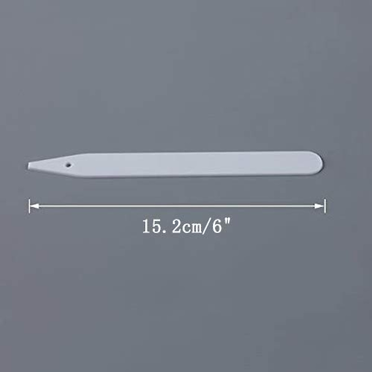 KINGLAKE 100 Pcs 6 Inch Thick Plastic Plant Garden Labels Nursery Garden Labels Stake Tags Plant Name Tags Waterproof Plant Tags Plant Identification Stakes Tags for Seedling,Vegetable White