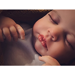 OCSDOLL Realistic Newborn Baby Doll Girl 20inch Reborn Baby Dolls Sleeping Real Painted Blood Vessels Visible Veins on Skin, Weighted Baby Dolls Closed Eyes