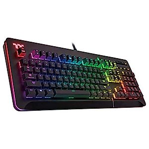 Thermaltake Level 20 RGB Mechanical Gaming Keyboard Cherry MX Speed Silver, 16.8M Color RGB, Alexa Voice Control & Razer Chroma Sync Compatible, KB-LVT-SSBRUS-01