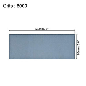 uxcell 5pcs 8000 Grits Wet Dry Waterproof Sandpaper Assortment 3.6-inch X 9-inch Abrasive Paper Sheets for Wood Furniture Metal Polishing