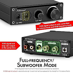 Nobsound G2 PRO Hi-Fi 300W Subwoofer Power Amplifier Mono Channel Class D SUB Audio Amp