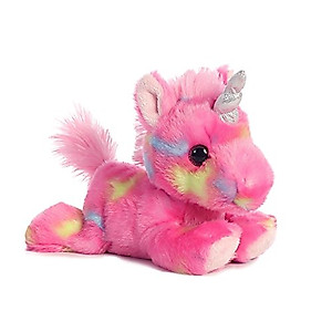 Aurora® Vibrant Bright Fancies™ Jellyroll Unicorn™ Stuffed Animal - Eye-Catching Fun - Delightful Cuddles - Pink 7 Inches