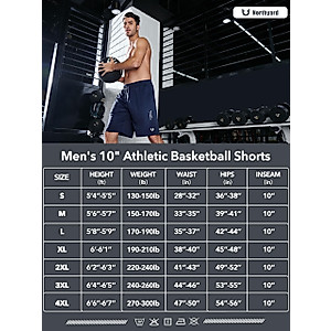 NORTHYARD Men's 10" Athletic Basketball Shorts Workout Gym Quick Dry Shorts Lightweight Mesh Training Shorts for Men Exercise Navy
