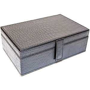 Bello Games New York, Inc. Flushing Meadows Double Nine Black Professional Jumbo Size Tournament Dominoes Set in a Black Leatherette Case