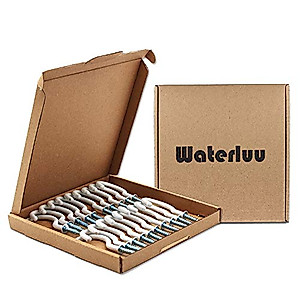 WaterLuu 20 Pack 2.9 Inch Ceiling Hooks,Plant Hooks, Vinyl Coated Screw-in Wall Hooks, Plant Hooks, Kitchen Hooks, Cup Hooks Great for Indoor & Outdoor Use (20 White)