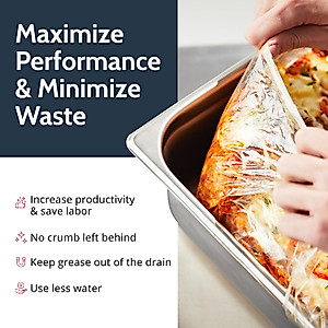 PanSaver ECO Pan Liners for Easy Clean Up - Ovenable up to 400F (Half Pan Medium and Deep Pan Liner - 14 x 23 IN)