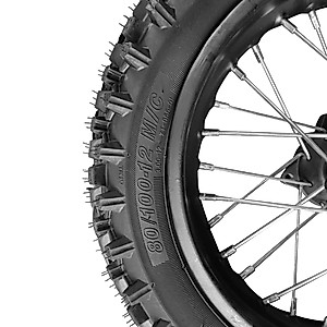 Eachbid 80/100-12inch Rear Tire Disc Brake Rim Wheel With 15mm Bearing Set for Pit Pro Dirt Bike