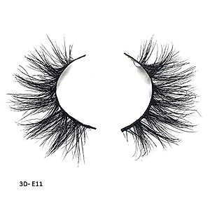 SWINGINGHAIR Lashes, 3D Eyelashes 19mm Natural False Eyelashes Siberian 3D Lashes Natural Look Eyelashes Hand-made Fluffy Volume Lashes 1 Pair