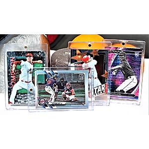 UVBLOC One Touch Card Holder (5 Pack) 35pt Magnetic Baseball Card Sleeves Pro Hard Case Protectors for Trading Football Basketball Sports Pokemon Cards