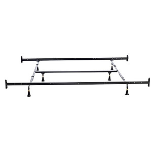 Hollywood Bed Frames Bed Frame with Headboard/Footboard Attachment/6 Legs and Adjustable Glides, Queen/Eastern King