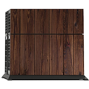 PS4 Console Wood Skin Decal Mahogany Vinal Sticker + 2 Controller Skins Set