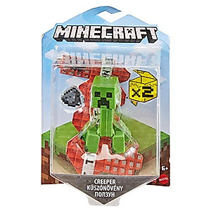 Mattel Minecraft Creeper 3.25" Scale Scale Video Game Authentic Action Figure with Accessory and Craft-a-Block