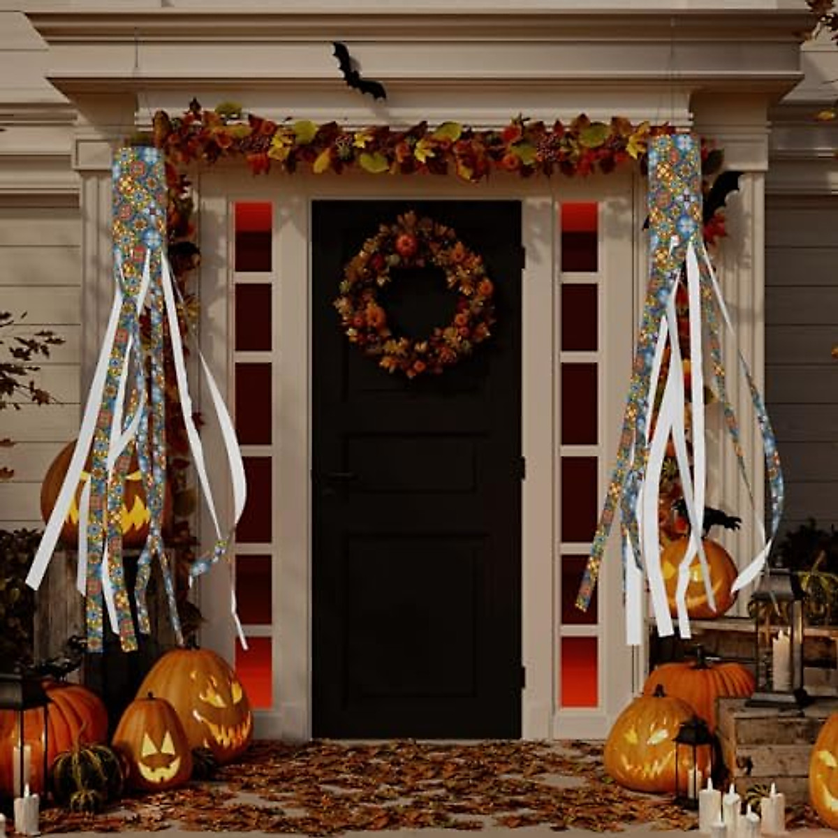 Mexican Talavera Ceramic Tile Halloween Windsocks Flag 59 Inch Flag Wind Socks Outdoor Hanging Decoration Halloween Decorations Halloween Decor Outdoor For Home Yard Patio Lawn Garden