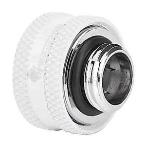 Pomya Water Cooling Fitting, 14mm Water Cooling Compression Fitting for Rigid Acrylic Tube OD (Pack of 4)(White)