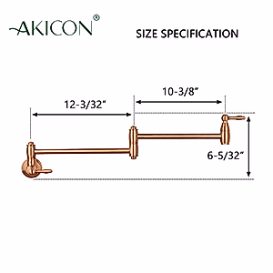 Copper Finish Wall-Mounted Pot Filler Faucet