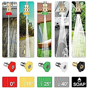 Electric Pressure Washer Homdox Pressure Washer 1500W Power Washer High Pressure Cleaner Machine with 5 Nozzles Foam Cannon,Best for Cleaning Homes, Cars, Driveways, Patios(Green)