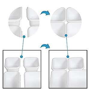 BYCY 32 PCS Drawer Organizers Office Interlocking Drawer Organizers Tray Dividers Storage Bins(32 Pack)