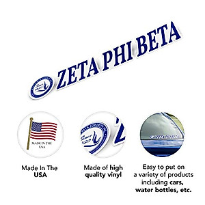 Zeta Phi Beta Name Logo Vinyl Decal Laptop Water Bottle Car Scrapbook (V2 8 Inch Sticker)