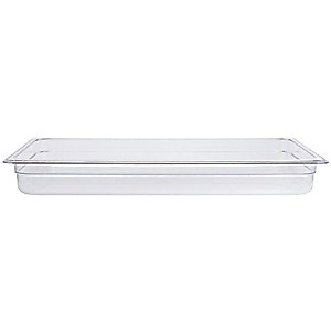HUBERT® Full Size Cold Food Pan Clear Polycarbonate - 2 1/2"D