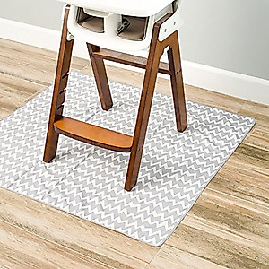 Bumkins Baby Splat Mat for Under High Chair, Waterproof Washable Cloth for Arts and Crafts, Playtime Mats for Kids, Floors or Tables, Reusable Fabric 42x42 Square