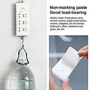 XIAOL Power Strip Holder, 5 Pack Self Adhesive Power Strip Mount, Surge Protector Mount Punch Free Cable Management System for WiFi Router Tissue Box