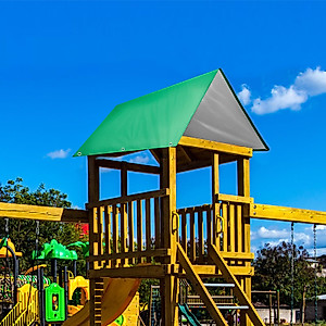 3 Pieces 52 x 89 Inch Swing Set Replacement Tarp for Play Set Outdoor Swingset Shade Kids Playground Canopy Swing Replacement Canopy Waterproof Cover Replacement Tarp Sunshade for Backyard Outdoor