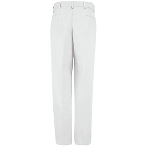 Red Kap Men's Stain Resistant, Flat Front Work Pants, White, 32W x 30L