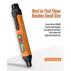 Gas Leak Detector -VITITE Natural and Propane Gas Detector for Home; Mini Portable Gas Alarm for Locate Combustible Gas Leaks Like LPG, LNG, Sewer Gas (Includes 2 Batteries & Carrying Pouch) - Orange