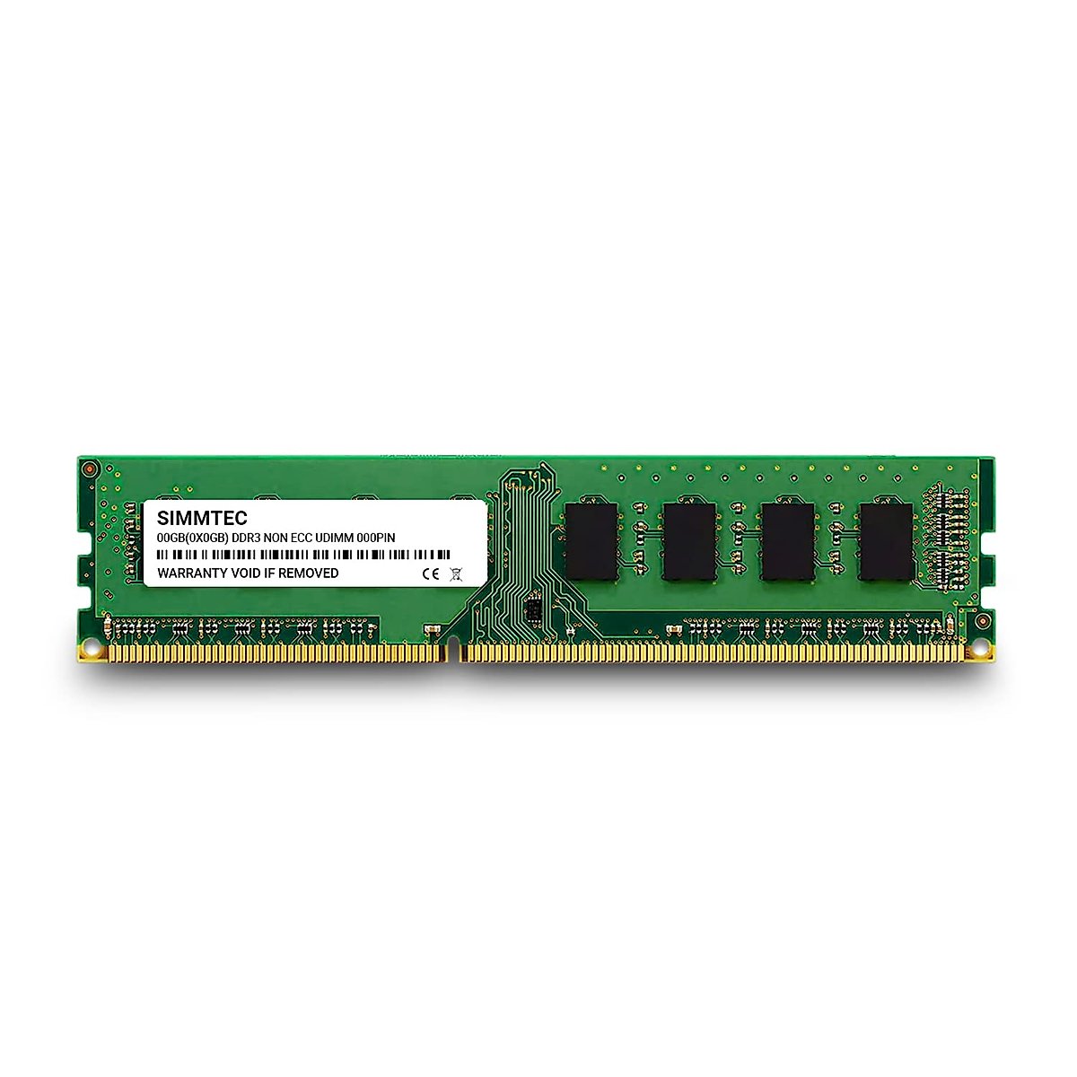 Simmtec RAM 32GB (4x8GB) DDR3 / DDR3L 1600 MHz DIMM PC3L-12800 / PC3-12800 (PC3L-12800U) CL11 2Rx8 1.35V Non-ECC UDIMM 240 Pin - Desktop PC Computer Memory Upgrade Kit