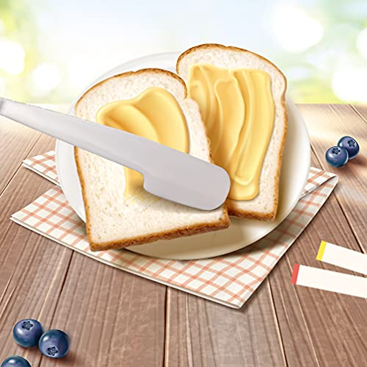 Simple preading Stainless Steel Spatula Spreader Knife Peanut Butter and Jelly, Chocolate or Strawberry Jam Stirrer & Jar Scraper 8.9" Multifunction Stir & Scrape any Jars - Spread with Clean Hands