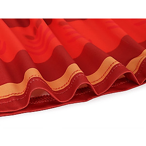 COTRIO Magic Family Dolores Costume Dress up for Girls Birthday Party Fancy Dress Toddler Kids Halloween Cosplay Outfits Role Play Clothes Pretend Play Dresses Size 5T (4-5 Years, Orange, 120)