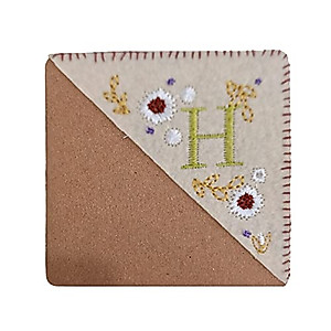 Personalized Hand Embroidered Corner Bookmark, 26 Letters Cute Flower Embroidered Corner Bookmark Embroidery Book Marker Clip for Book Lovers Bookmarks for Reading Lovers Meaningful Gift