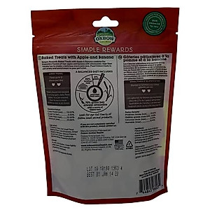 Simple Rewards Small Animal Treats 3 Flavor Variety Bundle (1) Each: Baked Apple Banana, Baked Bell Pepper, Timothy, 1.4-2 Ounces