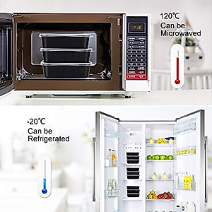 OTOR Bento box Meal Prep Containers with Clear Airtight Lids 24oz Lunch Boxes Deli Container take away food storage Two-color process Stackable Reusable BPA Free Dishwasher, Microwave, Freezer Safe 25 Sets