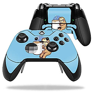MightySkins Skin Compatible with Microsoft Xbox One Elite Controller - Good Morning Sloth | Protective, Durable, and Unique Vinyl wrap Cover | Easy to Apply, Remove | Made in The USA