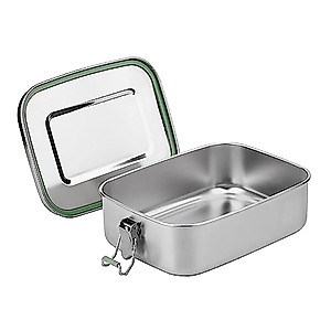Stainless Steel Lunch Box - 800ml, Eco & Recyclable Food Container, Leakproof & Dishwasher Safe, BPA Free, On-the-Go Eating Design for Adults & Teens