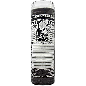 7 Day Glass Black List Dume Candle - Black