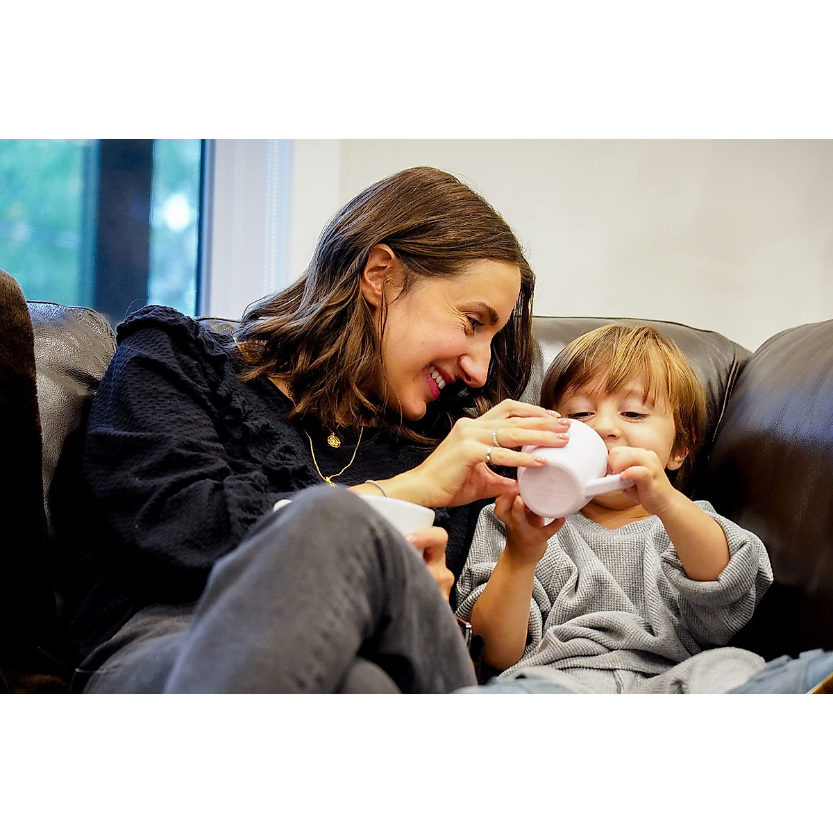 melii Silicone Bear Mug, Cup for Toddlers Kids and Children (Blue - 1 Pack)