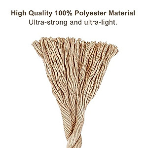 BeneLabel Tree Swing Rope, 39 inch, Hammock Tree Swing Hanging Strap, Heavy Duty Hook, for Indoor Outdoor Swing Hammock Playground Set Accessories, 1 Pcs, Off-White