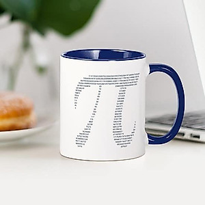 CafePress Pi Symbol W/Numbers Mug Ceramic Coffee Mug, Tea Cup 11 oz