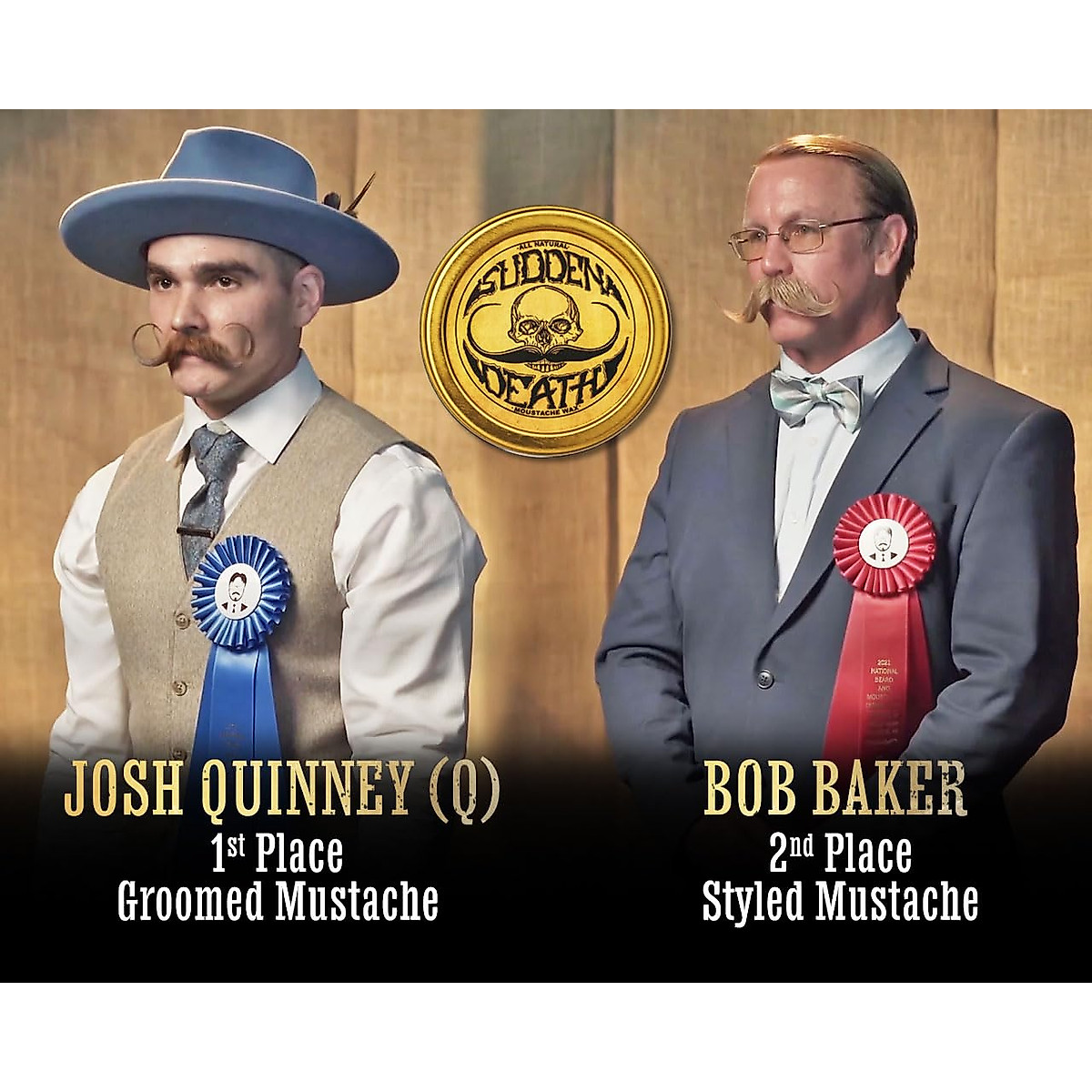 Moustache Care Gift Set by Vintage Grooming Co. | Death Grip & Sudden Death Mustache Wax & Comb Kit