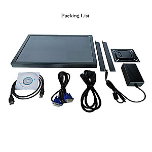 iChawk 15'' inch PC Monitor 1024x768 4:3 HDMI-in VGA USB Built-in Speaker Embedded Open Frame Wall-Mounted Support Linux Ubuntu Raspbian Debian OS Resistive Touch LCD Screen Display K150MT-59RL