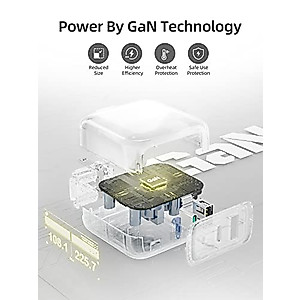 imuto 65W USB C Compact Wall Charger, GaN PPS Fast Dual-Port Foldable Travel Charger for MacBook Pro/Air, Chromebook, GalaxyBook, XPS 13, Pixelbook, Surface, iPad Pro, Steam Deck, and More