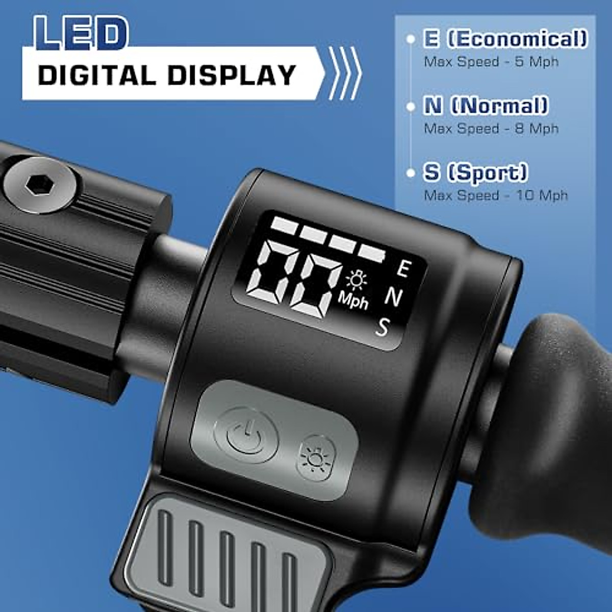 Caroma Electric Scooter for Kids Ages 8-12, Max 7 Miles Range and 10 Mph Max Speed, Colorful Rainbow Light, UL2272 Certification, Lightweight Electric Kick Scooter for Kids Boy Girl (Silver)