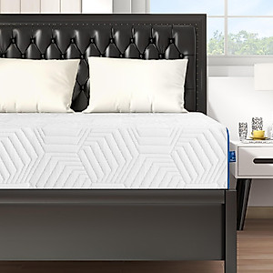 IULULU California King Mattress 8 Inch, Cooling Gel Infused Memory Foam Mattresses Medium Firm Mattress in a Box Regulates Temperature, Made in USA, 84''×72''